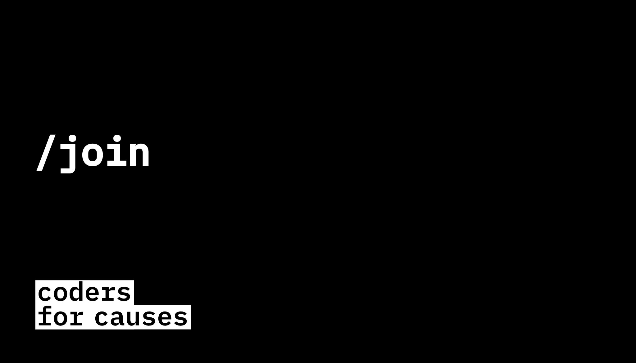 Join us | Coders for Causes Join us | Coders for Causes
